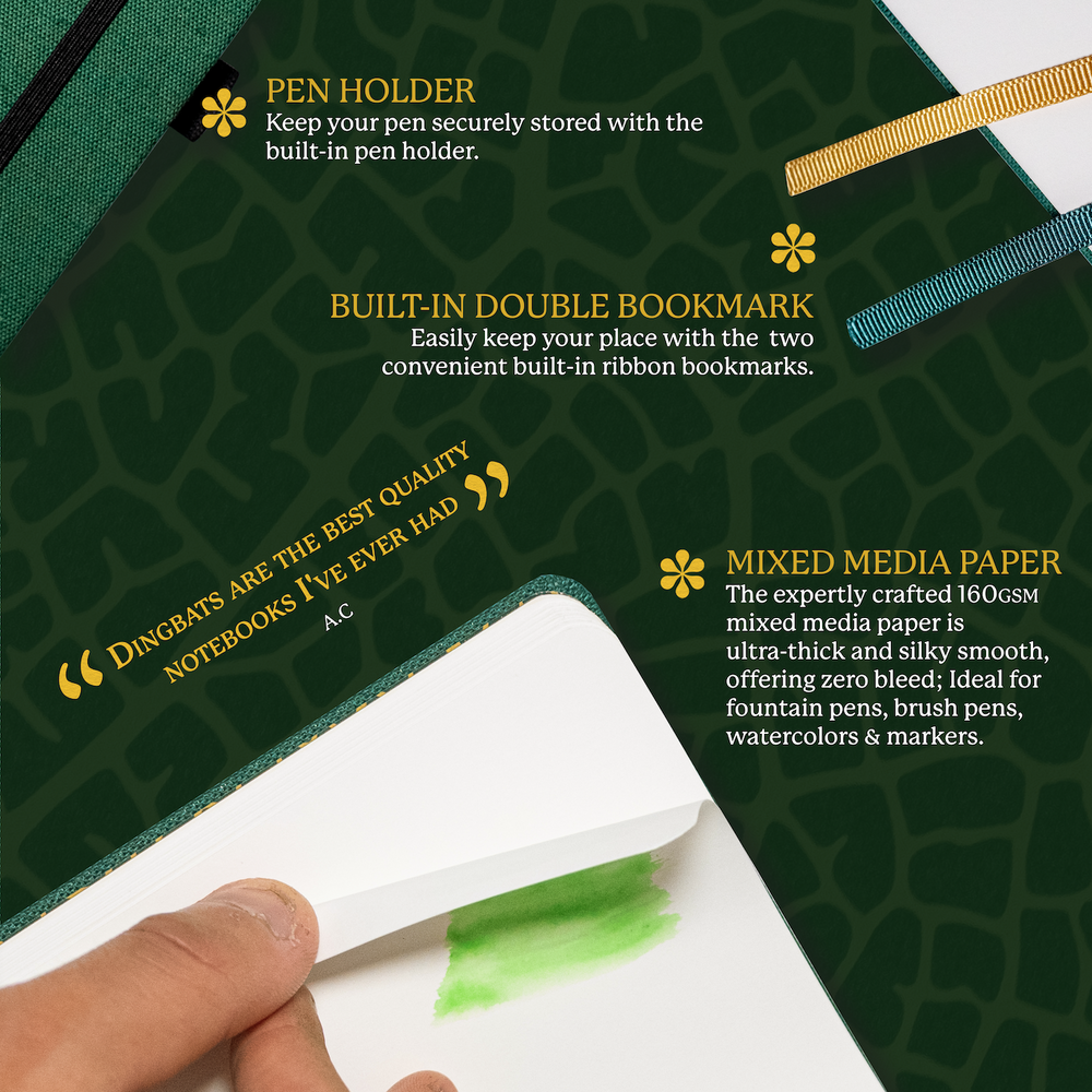 Eco Bullet Journal | B5 Pro 160gsm Notebook | Dingbats